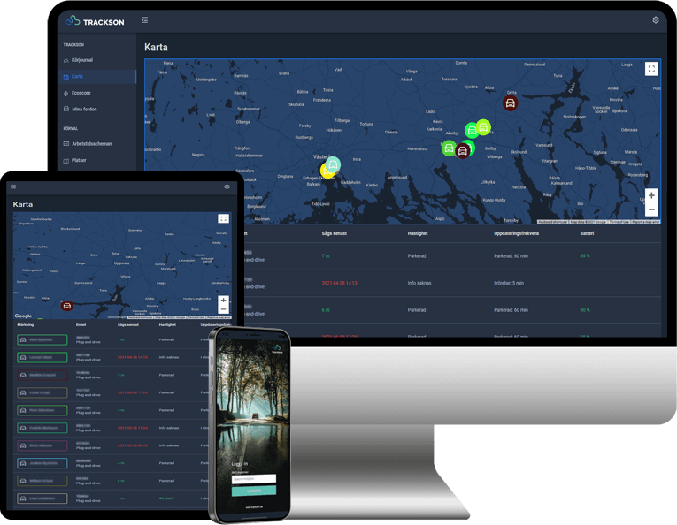 Digital körjournal för företag – enkel, automatisk & säker | Trackson